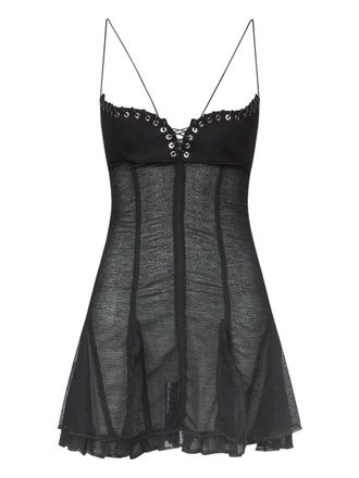 Ludovic de Saint Sernin robe Eva à coupe courte - Noir