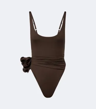 Magda Butrym Maillot de bain &agrave; appliqu&eacute;s floraux