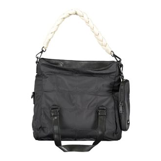 Desigual Femme, Sacs, Noir, Taille: ONE Size Sac noir pour femme avec bandoulière amovible et bandoulière réglable