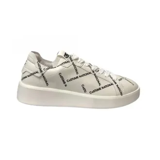 Costume National Homme, Chaussures, Blanc, Taille: 41 EU Baskets Logo All Over