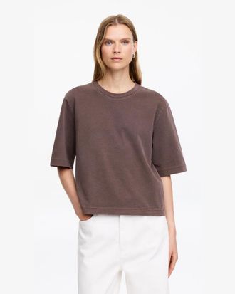 Arket Kastiges Signature-T-Shirt -Braun
