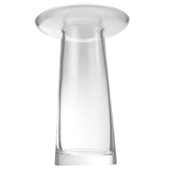 Holibanna Kleine Glasvase mit Flacher &Ouml;ffnung Transparent Glatte Oberfl&auml;che Blumenvase f&uuml;r Zuhause und Blumenarrangements