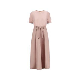 Herno Kleid in Midil&auml;nge mit Kordelzug - - Dresses - Damen - Rosa - XS