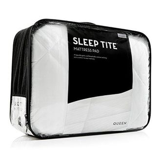 Malouf Gesteppte weicher Daunen-Alternativfüllung, hypoallergen matratzenauflagen, Gelierte Mikrofaser, Weiss/opulenter Garten, King