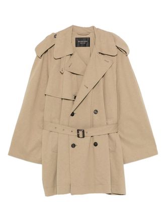 Balenciaga belted double-breasted trench coat - Nude