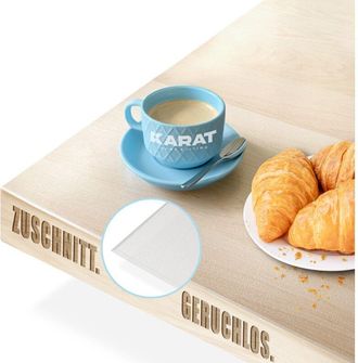 Floordirekt Tischfolie in verschiedenen Farben mit abgeschrägter Kante Empire Transparent 90 x 200 cm