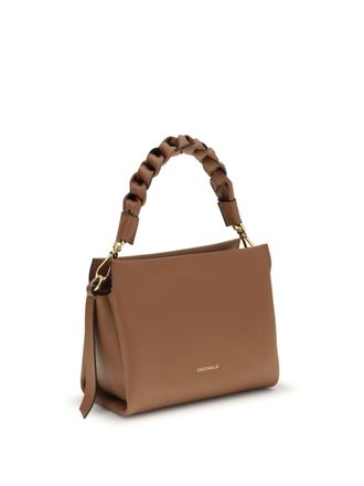 Coccinelle Womens Handbag Boheme Cognac-Black Calf Leather Handbags Cognac/black Hand Bags