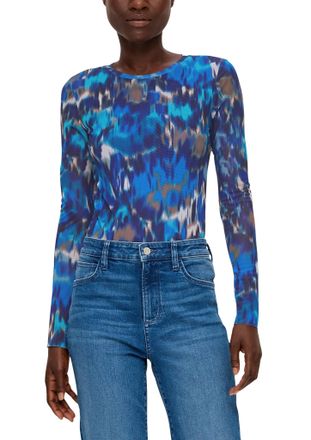 s.Oliver Damen T-Shirt Langarm Blue 38