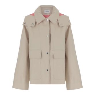 Yves Salomon Baumwolljacke mit Kapuze - - Jackets - Damen - Beige - XS
