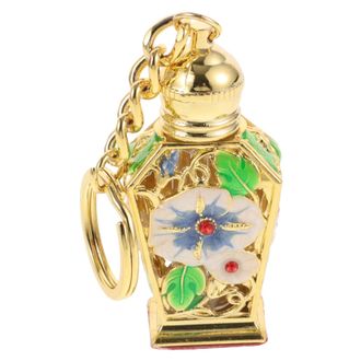BESPORTBLE Nachfüllbare Vintage Glas parfümflasche mit Lebendigem Gold blauem Verschluss Leere Ätherische Öl Flasche Tragbares Duft probenfläschchen aus Glas für