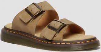 Dr. Martens Josef Nubuck Leder Buckle Slide Sandalen in Br&auml;unen/Braun, Gr&ouml;&szlig;e: 36