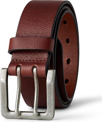 Amazon Essentials Herren Lederg&uuml;rtel Mit Doppelzinken, Br&auml;unen, 125