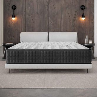 Cosmos Matelas GAMMA 180x200 cm- &Eacute;paisseur 30 cm-Ferme-7 zones de confort en mousse m&eacute;moire adaptative-HR 35 kg-Blue Latex-Face &eacute;t&eacute;-hiver