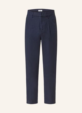 Paul Paul Chino Tapered Fit Mit Leinen blau