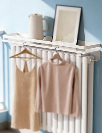 Generic Schwimmendes oberes Abdeckungsregal for Heizk&ouml;rper, Heizk&ouml;rperregal 15,7-78,7 Zoll lang, kein Bohren, dekorative Heizungsabdeckungen maximieren den Pl