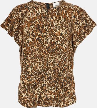 Isabel Marant Bedrucktes Top Tullya aus einem Seidengemisch