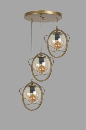 Opviq Elegant Antique Metal Chandelier, 30 cm Diameter, Adjustable Height 70 cm, E27 Max 40W, IP20 | Perfect for Living Room & Dining Spaces