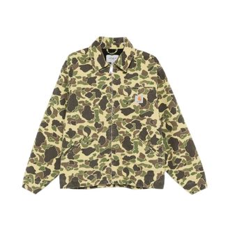 Carhartt Work in Progress Homme, Vestes, Vert, Taille: XL Veste en Coton Vert Duck Detroit