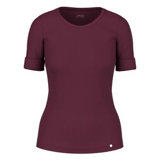 Marc Cain Baumwollstretch-Shirt mit Halbarm - - Tops - Damen - Rot - XL