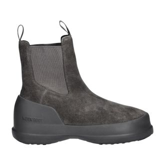 Moon Boot Luna Chelsea Suede - Femme - Chaussures - Gris - Taille: 44 EU