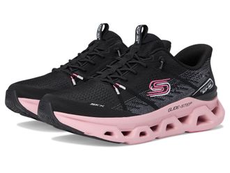 Skechers Glide-Step Atlus Damen-Sneaker zum Reinschlüpfen, Schwarz = Schwarz/Schwarz, 38 EU Weit