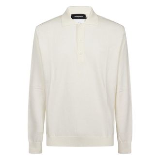 Dsquared2 Lang&auml;rmeliges Poloshirt - - Tops - Herren - Wei&szlig; - S