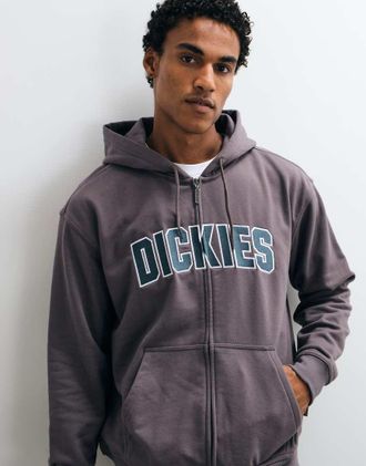 Dickies Aitkin Kapuzenpullover mit durchgehendem Rei&szlig;verschluss in Lila