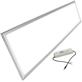 Trade Shop Panneau Led 120x30 40w Plafonnier Led Rectangulaire 120x30cm Lumi&egrave;re Blanc Chaud