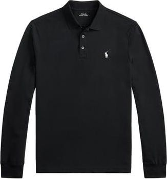 Polo Ralph Lauren Polo manches longues &agrave; logo brod&eacute; en coton m&eacute;lang&eacute;