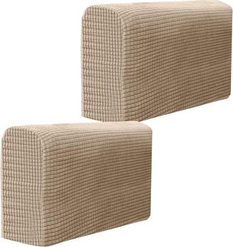 BESPORTBLE 2stücke Armlehnenbezüge Für Sofa Stretch-bezug Aus Fleece-Material Rutschfester Möbel-Schutz Passend Für Sofas Und Lounges