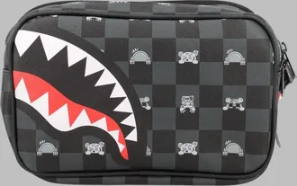 Sprayground Kids Toiletry Brick Peeking Character Multicolour Polyvinyl Chloride Clutch Bags