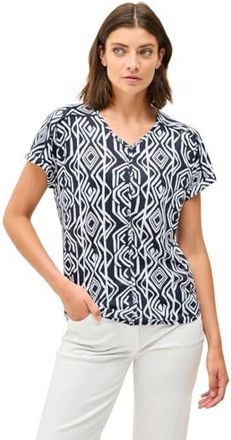 Cecil B323072 T-Shirt avec Coutures d&eacute;coratives, Bleu Universel, S Femmes