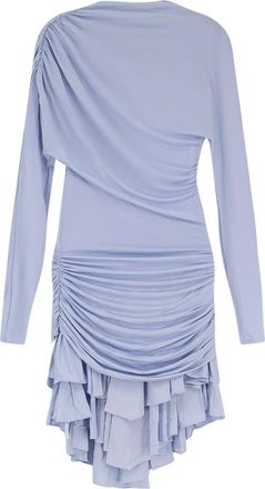 Self Portrait Femme, Robes, Bleu, Taille: 40 FR Mini-robe &agrave; volants