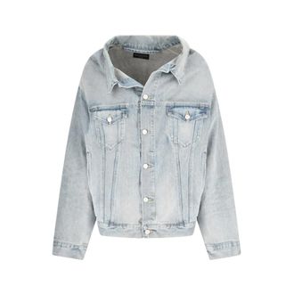 Balenciaga Stilvolle Off-Shoulder Jacke - - Jackets - Damen - Blau - XS