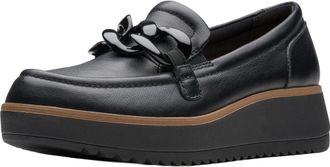 Clarks Damen Zylah May Slipper, Schwarzes Leder, 41.5 EU