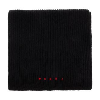 Marni Logo Schal - - Accessories - unisex - Schwarzk - S
