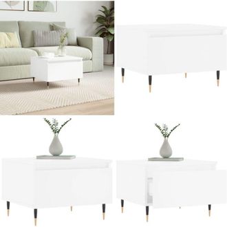 vidaXL Vidaxl - Couchtisch Wei&szlig; 50x46x35 cm Holzwerkstoff - Couchtisch - Wohnzimmerstil - Wei&szlig;er Couchtisch - Holzwerkstoff M&ouml;bel - Sideboard - Home & Living