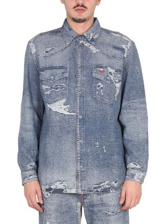 Diesel Cotton Denim Shirt - Blue