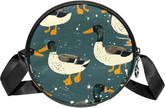 Generic Petit sac &agrave; bandouli&egrave;re Circle pour femme, petit sac &agrave; bandouli&egrave;re avec fermeture &eacute;clair, bretelles r&eacute;glables, sac &agrave; main rond d&eacute;contract&eacute; pour femmes
