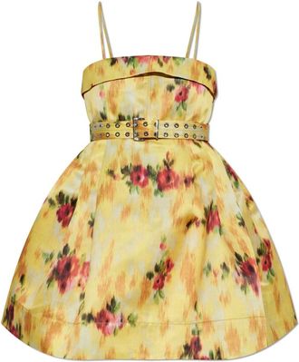Ganni Femme, Robes, Jaune, Taille: 38 FR Short Belted Dress