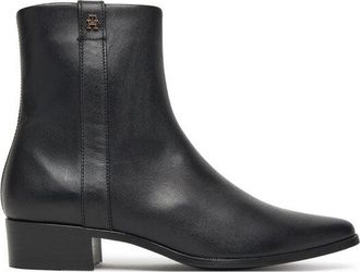 Tommy Hilfiger Stiefeletten Th Leather Pointy Zip Bootie FW0FW08980 Schwarz