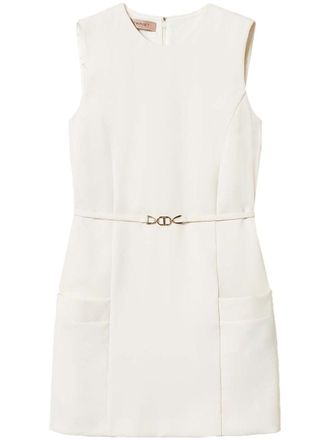 Twin-Set haut en crêpe à taille ceinturée - Blanc