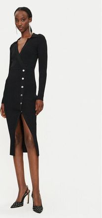 Pinko Strickkleid Viscosa Mix 104033 A239 Schwarz Slim Fit