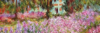 1art1 Claude Monet Poster Der Garten des Künstlers In Giverny, 1900 Bilder Leinwand-Bild Auf Keilrahmen | XXL-Wandbild Poster Kunstdruck Als Leinwandbild 90