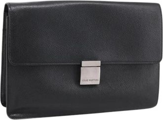 Louis Vuitton Sac pochette en cuir Taiga Pre-owned - Femme - Pre-owned - Noir - Taille: ONE Size