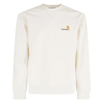 Carhartt Work in Progress American Script Sweatshirt - - Sweatshirts & Hoodies - Herren - Wei&szlig; - L
