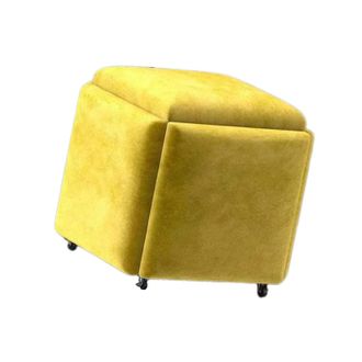 Generic Nesting-Ottomane-Hocker mit Stauraum, 5-in-1-Quadratstuhl, leicht, platzsparend, for den Heimgebrauch im B&uuml;ro, Balkon, Spielzimmer(Color 4,45x45x45cm)