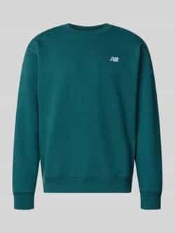 New Balance Sweatshirt mit Rundhalsausschnitt und Label-Stitching