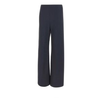 Vince Femme, Pantalons, Bleu, Taille: 42 FR Colette High-Rise Fluid Satin Bias Pant