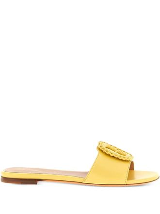 Santoni sandales Corolle &agrave; d&eacute;tail tiss&eacute; - Jaune